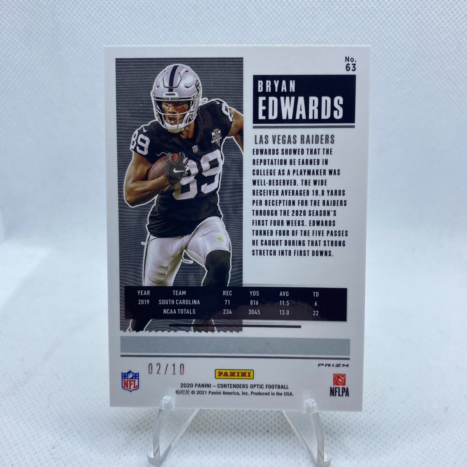 2020 Panini Contenders Optic Bryan Edwards Gold Rookie Ticket /10 | eBay