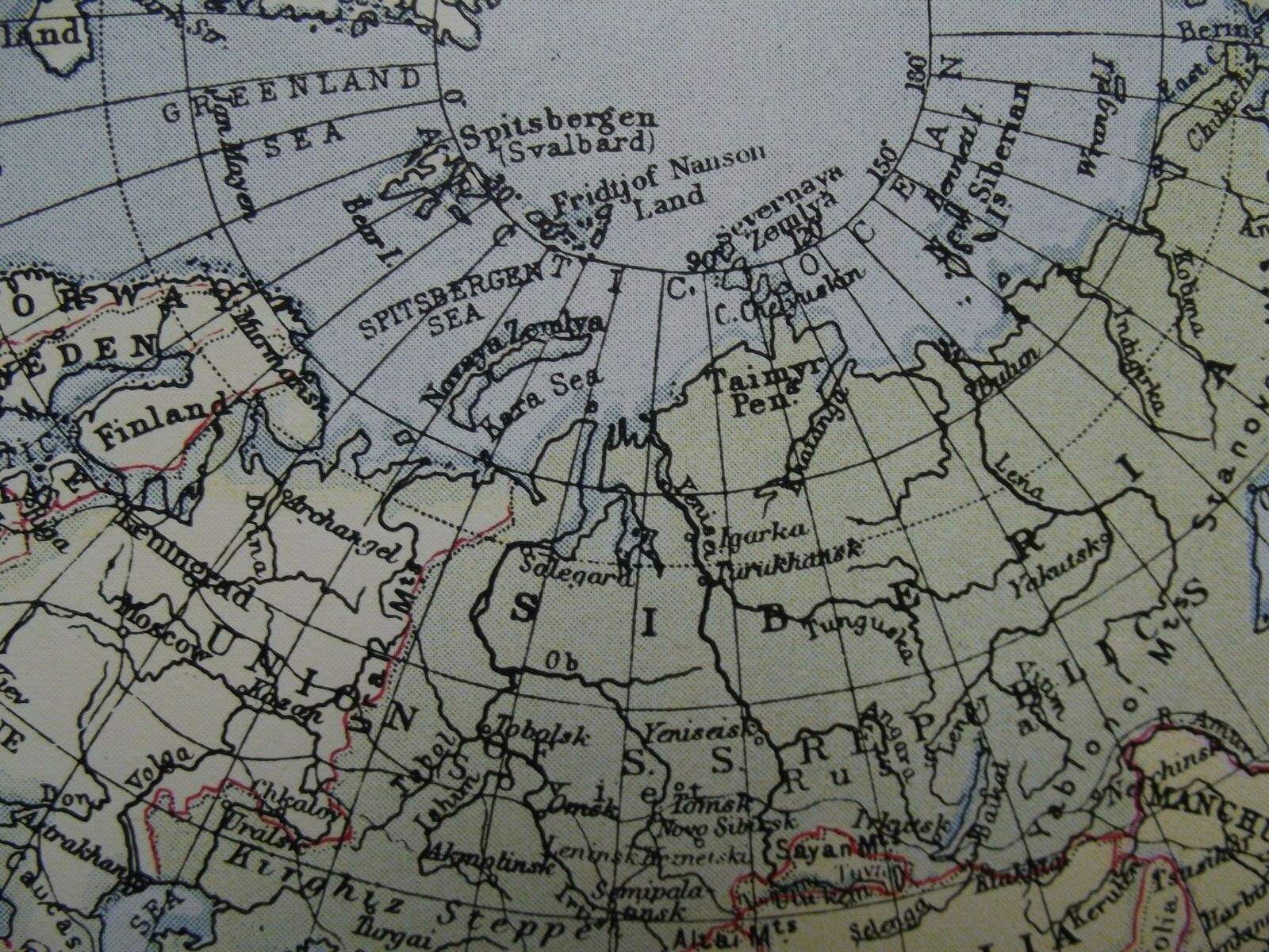 Vintage Map: Asia in 1939 by George Philip, | Grelly UK