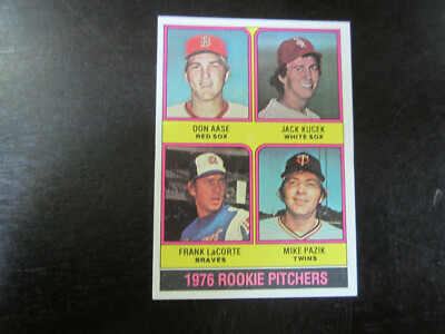 1976 Topps # 597 Don Aase Jack Kucek Frank LaCorte Mike Pazik Card ...