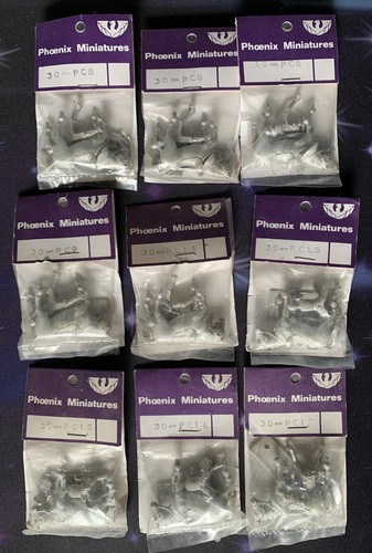 Vintage New & Sealed 30mm Metal Phoenix Miniatures PC 8 9 11 15 16 & 17 ...