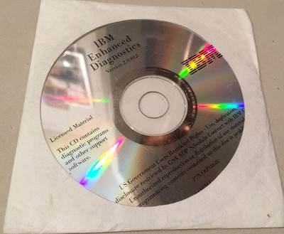 IBM Enhanced Diagnostics Version 2.0.612 Disk Systems Test Tool CD Rom ...