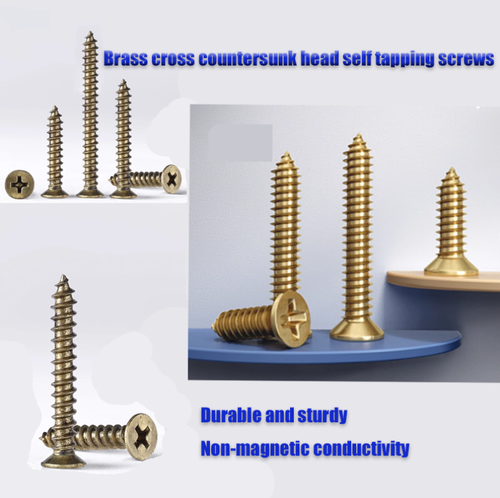Brass Phillips Countersunk Self Tapping Screws Copper Flat Head Wood ...