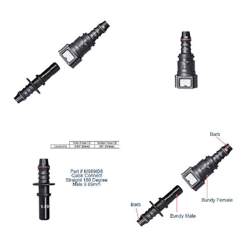 9.89-ID8 Quick Release Fuel Line Coupler Petrol Hose Pipe Connector ...