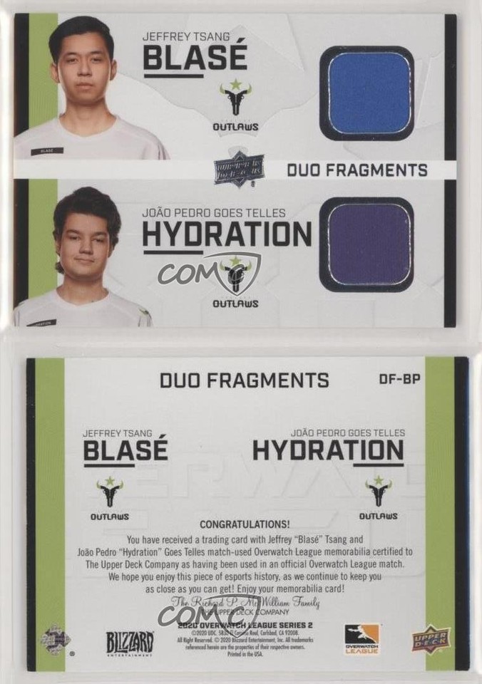 2020 Overwatch League Series 2 Duo Fragments blase blasé Hydration #DF ...