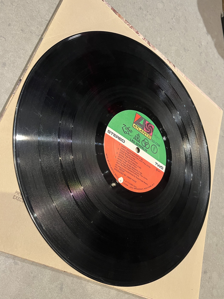 Led Zeppelin “IV” LP 1971 1st Press Porky/Pecko Duck Atlantic SD 7208 ...