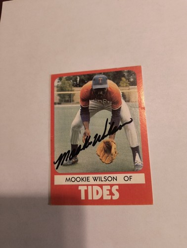 MOOKIE WILSON 1980 TCMA PHOTO FAT CARD SIGNED #17 FREE SHIPPING | eBay