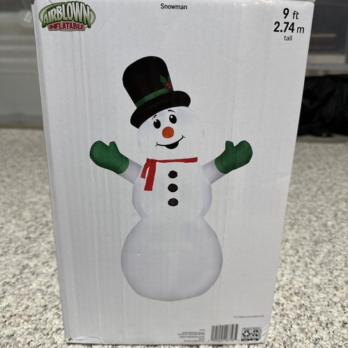 9ft Tall Snowman Airblown Inflatable Christmas Decoration New In Box | eBay