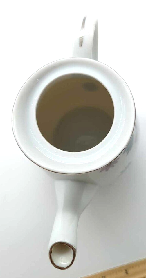 Vintage Mid Century Modern Oriental Lotus Tea Pot By Yamaka Silver Trim ...