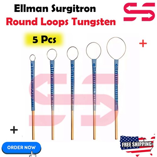 Ellman Surgitron Round Loop Electrodes 5 Pcs Reusable-Tungsten Tips New ...