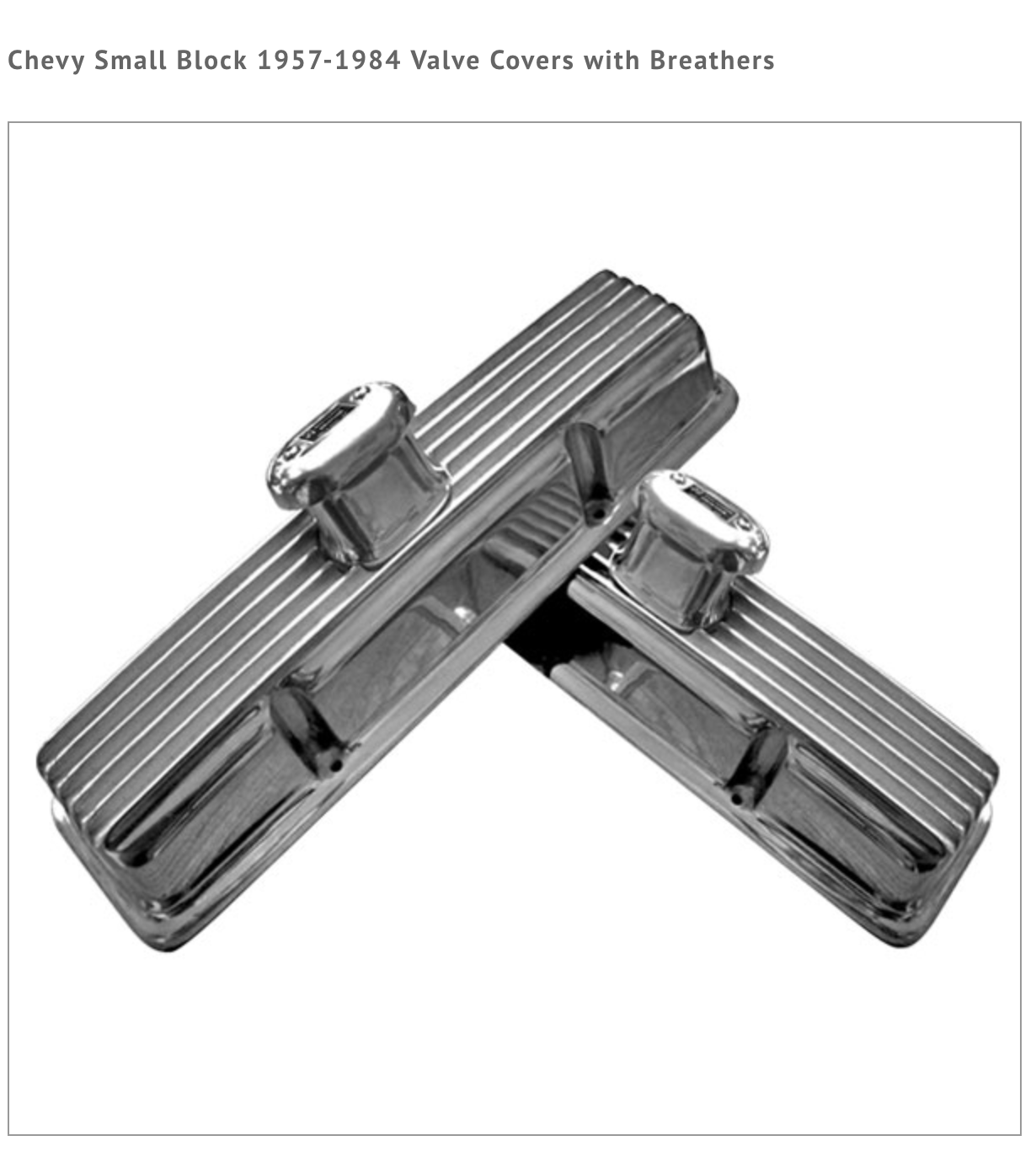 Mooneyes Finned Aluminum Valve Covers Chevy Small Block Engine MP649B ...