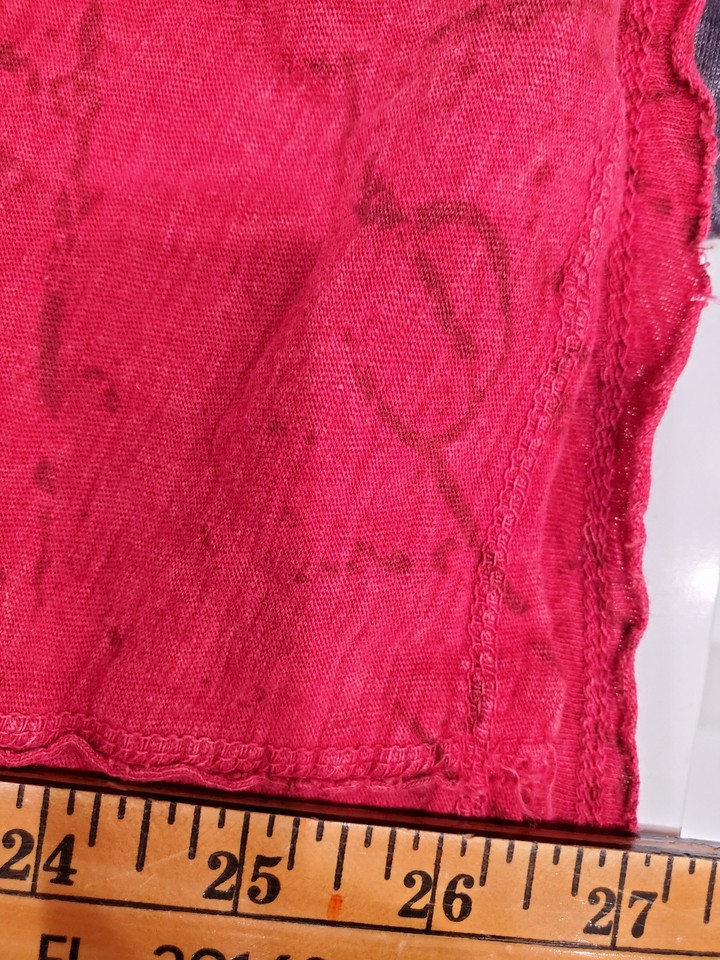 Raw State Redemption Red with Black Distressed Flocking Cross Wings Raw ...