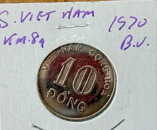1970 South Vietnam 10 Dong KM#8a. Uncirculated. Free shipping. Coin ...
