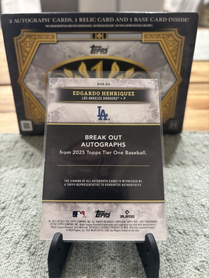 2025 Topps Tier One Break Out Autographs Edgardo Henriquez #BOA-EH /299 RC | eBay