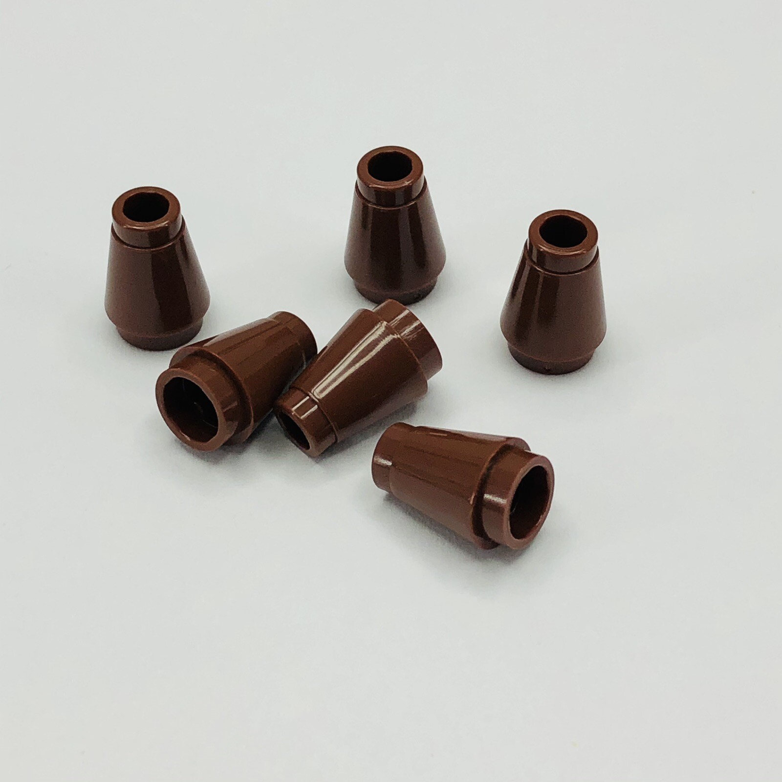 4589b LEGO Parts Cone Round 1x1 w/ Top Groove REDDISH BROWN (6) | eBay