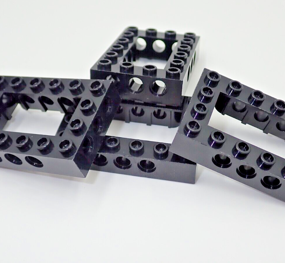 Lego Lot of 4 Technic Brick Open Center 4x6 Black Frame Rectangular ...