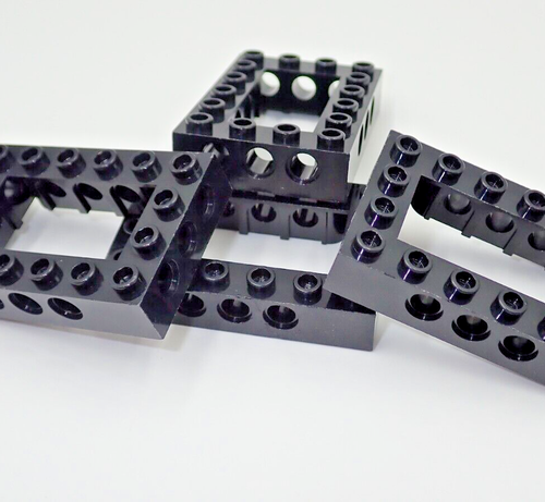 Lego Lot of 4 Technic Brick Open Center 4x6 Black Frame Rectangular ...