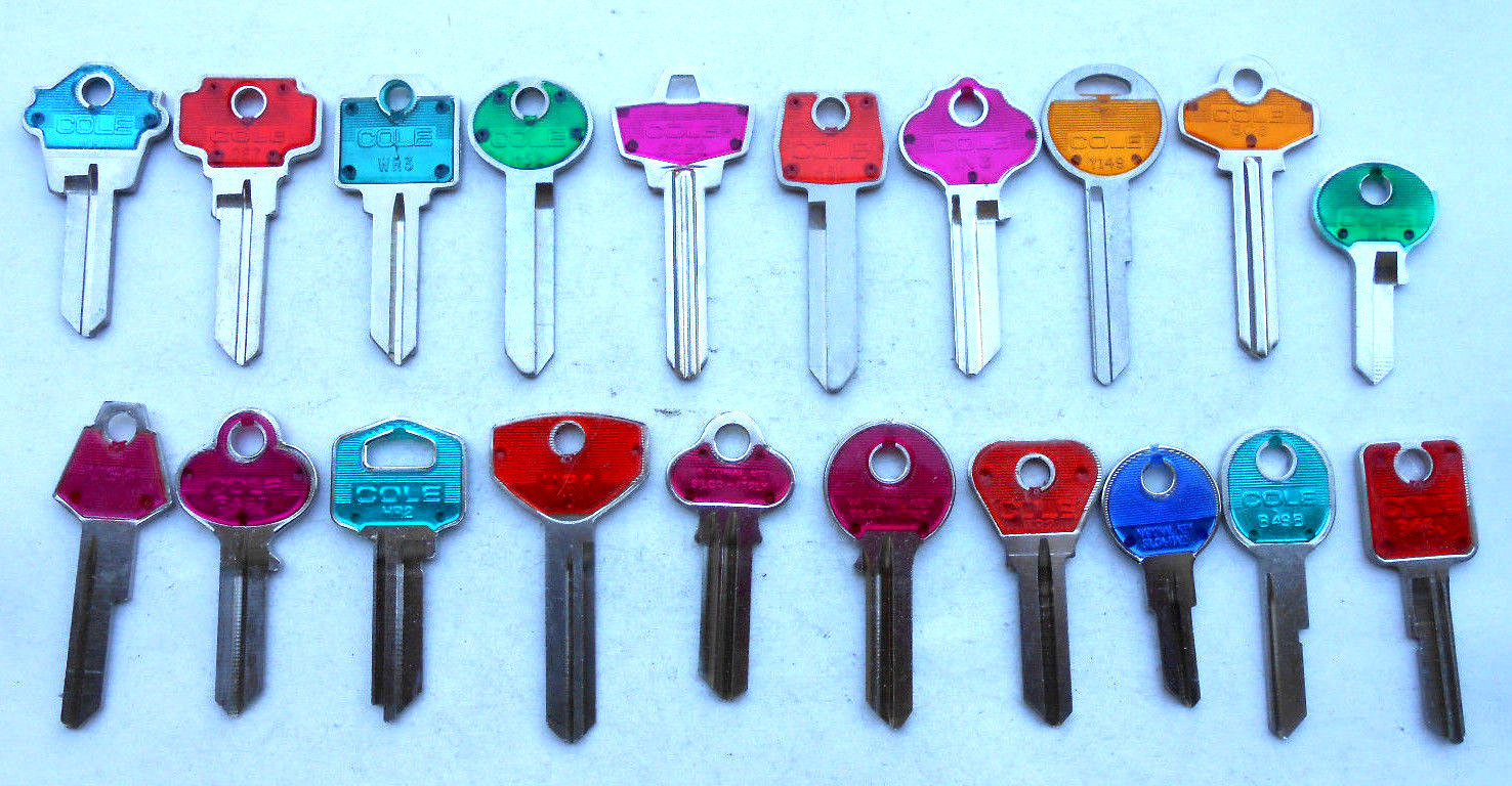 Lot of 20 Misc COLOR Key Blanks HOUSE, CAR, etc . UN-CUT. | eBay