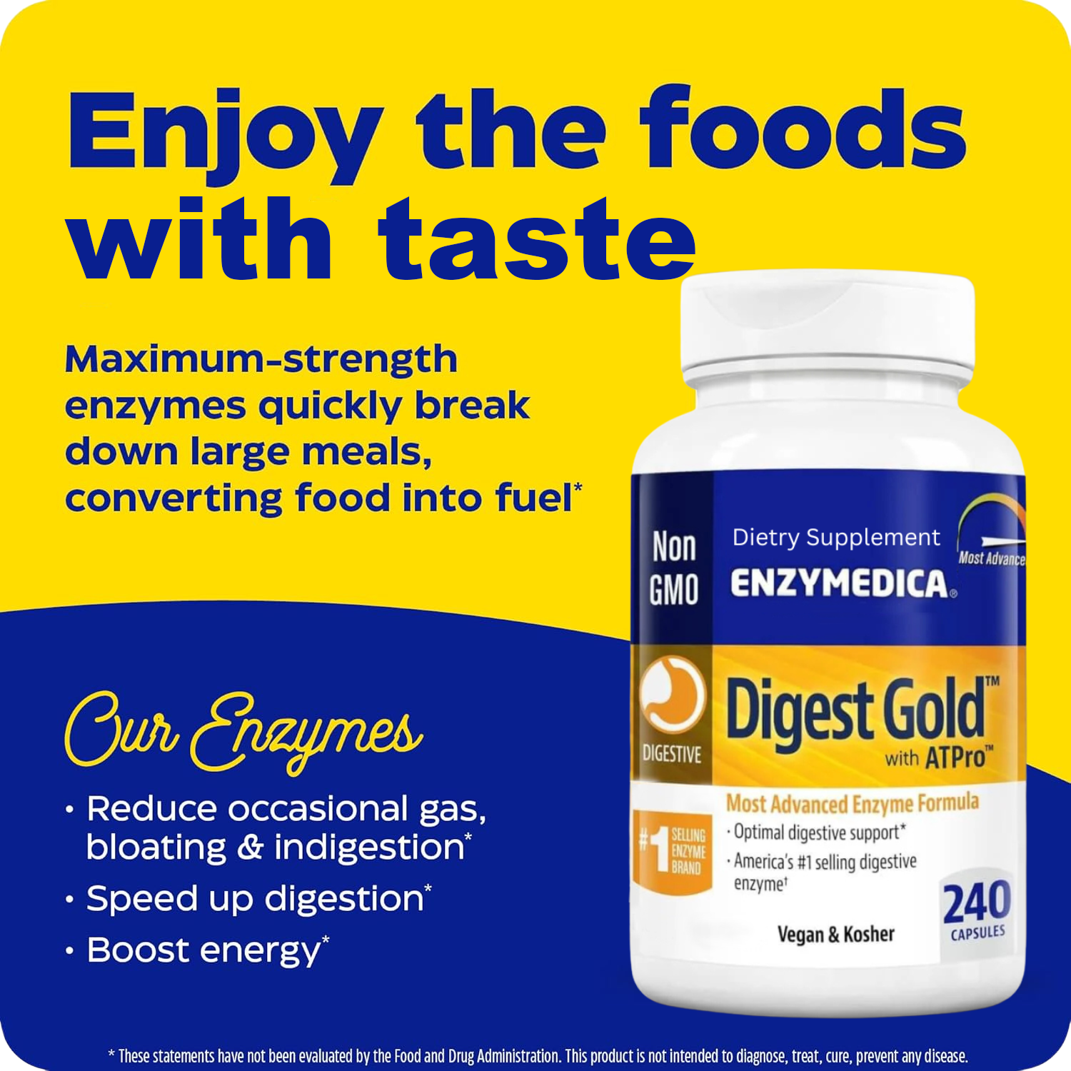 Digest Gold Advanced Support 240 Capsules Enzyme-dica -Dietary ...
