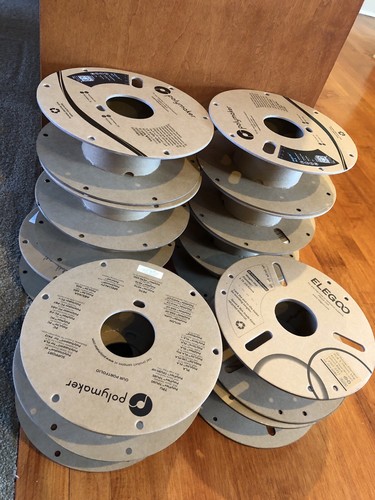12 Empty 3D Printing Filament Spools. For cable, yarn, Christmas light ...