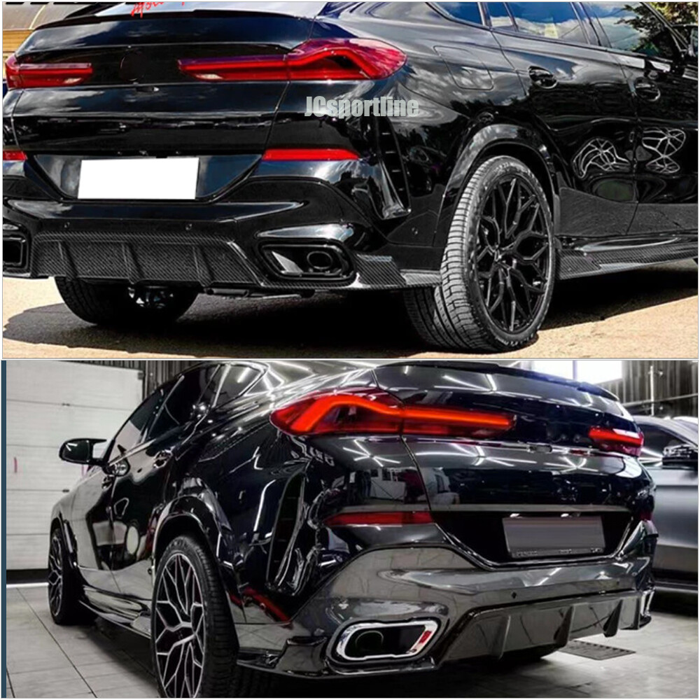 Carbon Fiber Rear Bumper Lip Diffuser Spoiler For BMW X6 G06 M Sport ...