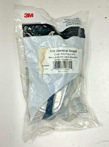 3M #334 Chemical goggles, clear anti fog | eBay