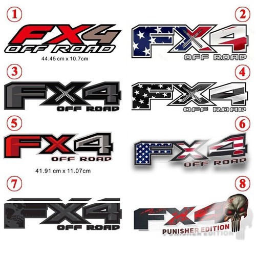 2pcs FX4 OFFROAD Car Vinyl Sticker Rear Truck Side Decals for Ford F ...