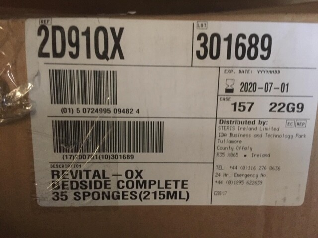 (CASE OF 35) STERIS 2D91QX REVITAL-OX BEDSIDE SPONGE DETERGENT ...