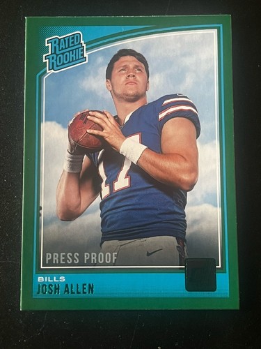2018 Panini Donruss - Rated Rookie Press Proof Green #304 Josh Allen ...