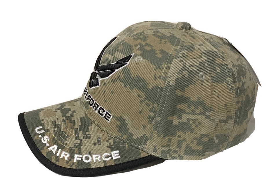 LICENSED CAMO CAMOUFLAGE US AIR FORCE USAF INSIGNIA LOGO EMBLEM Wings ...