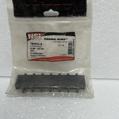 NSI TB3096-6 Terminal Block 6 terminals 30A 600Volt | eBay