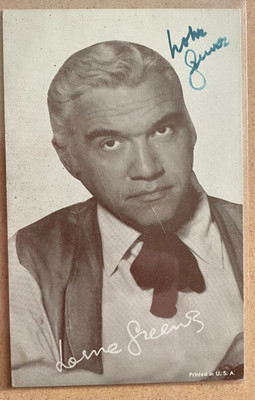 Lorne Greene Signed Autograph Signature 3.25x5.25 Vintage Stock Vintage ...