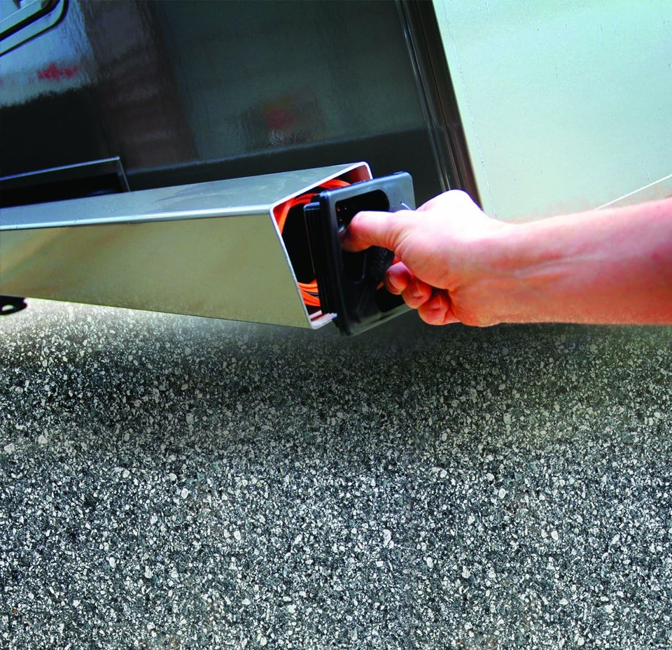 2 Pack RV Bumper Caps Camper Trailer Travel Sewer Hose Side Rear Pipe ...