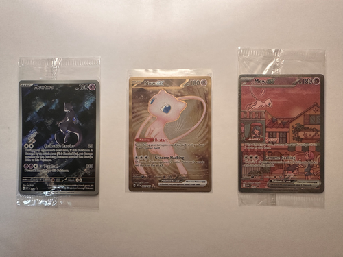 Pokemon 151 Mew & Mewtwo Ultra Premium Collection UPC 3 Card Promo Set ...