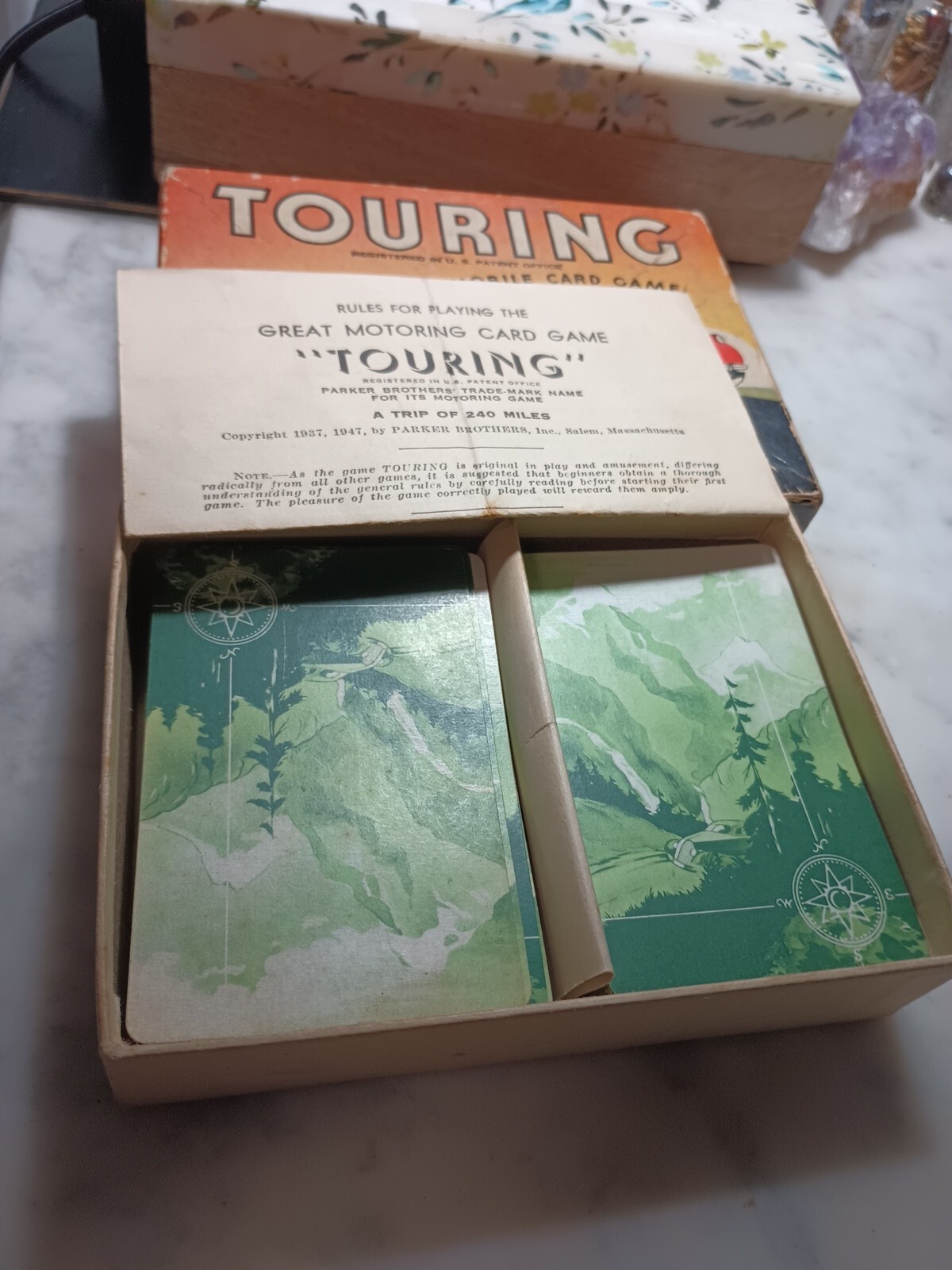 Vintage Touring Card Game Parker Brothers 1947: The Famous Auto Car ...