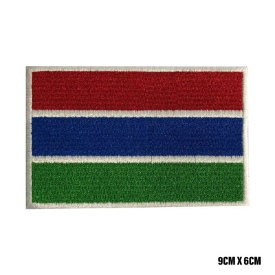 Gambia Flag Embroidered Patch Iron/Sew On Patch For Clothes | eBay UK