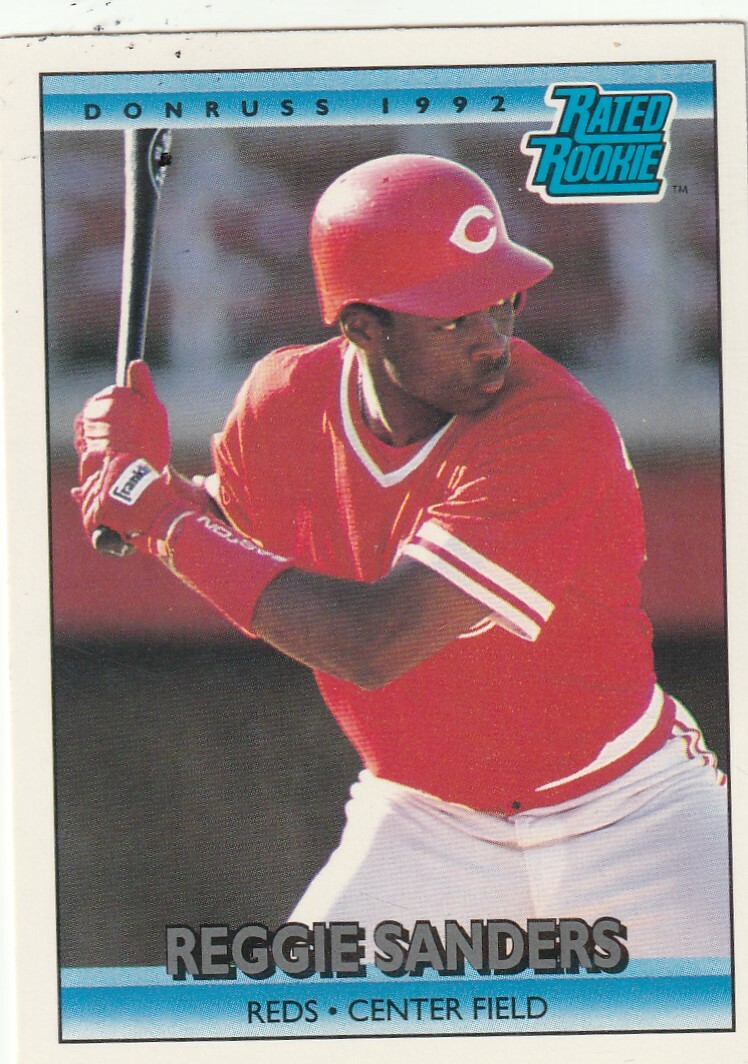 FREE SHIPPING-MINT-1992 Donruss Cincinnati Reds #415 Reggie Sanders ...