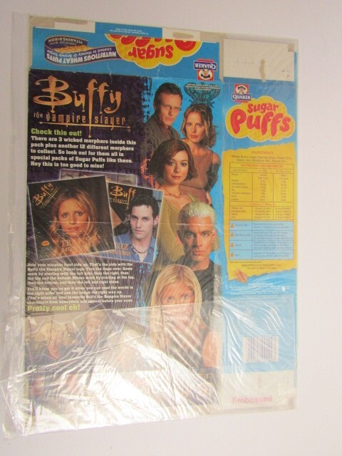 Quaker Sugar Puffs 2001 Cereal Box Buffy the Vampire Slayer 450g Box ...