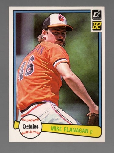 1982 Donruss Mike Flanagan Baltimore Orioles #329 Near Mint or Better ...