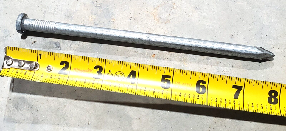 20 PCS - 8 Inch Spikes JUMBO NAILS 3/8 x 8" Timber Spikes USA Nails for ...