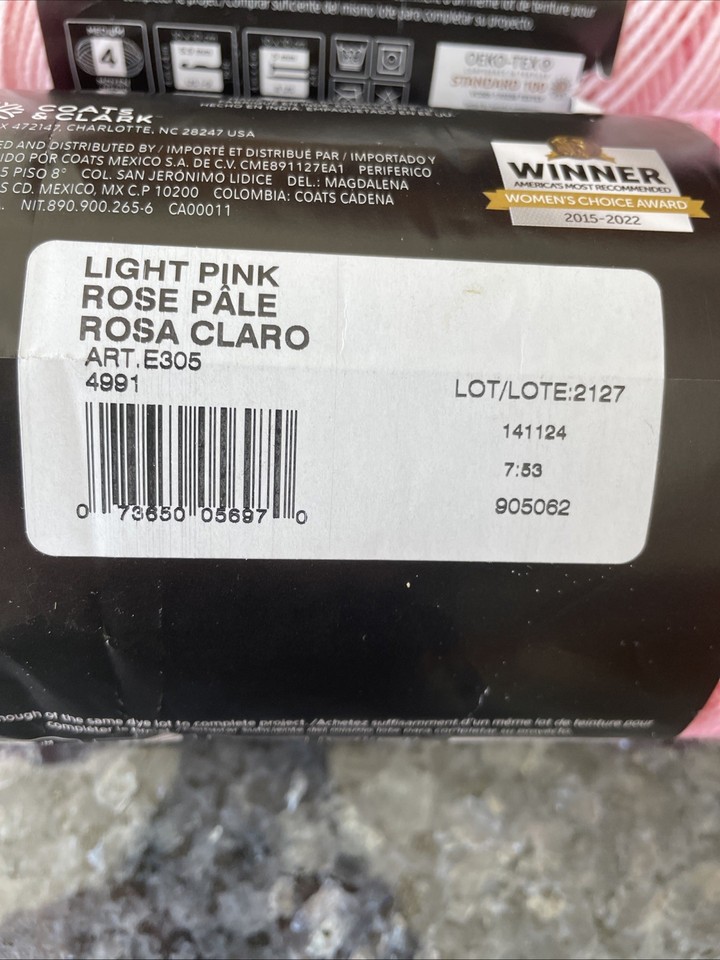 RED HEART SUPER SAVER LIGHT PINK OMBRE YARN 2 SKEINS | eBay