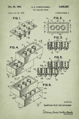 Lego Blocks Toy Patent Art | eBay