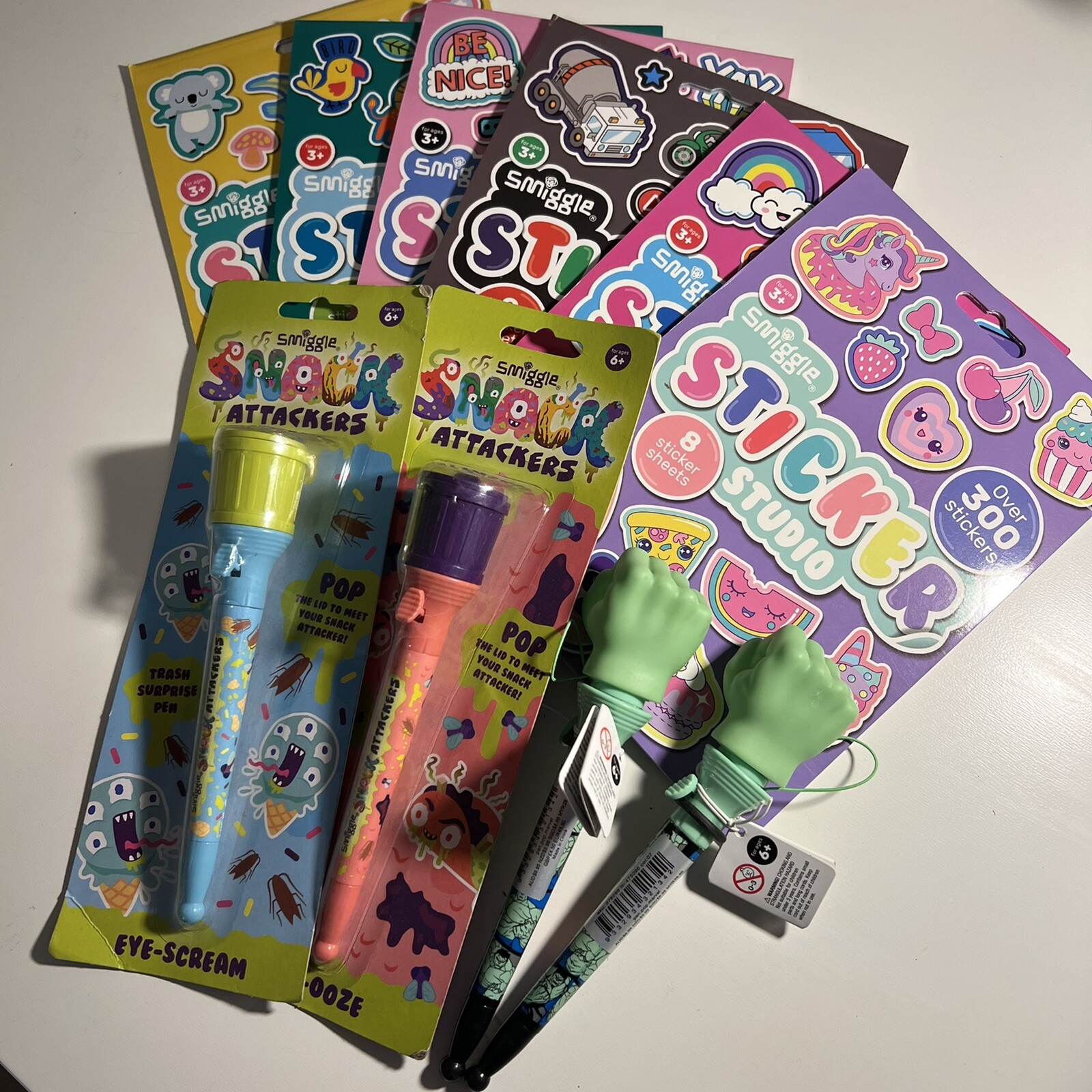 Smiggle sticker sheet & Snack Attackers Surprise Pen Christmas Birthday ...