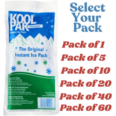 Koolpak Compact Instant Ice Packs Mini Ice Packs Pain Relief for Sports ...