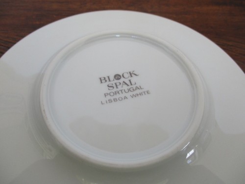 BLOCK SPAL Portugal LISBOA WHITE -- 6" Saucer -- Excellent Condition ...