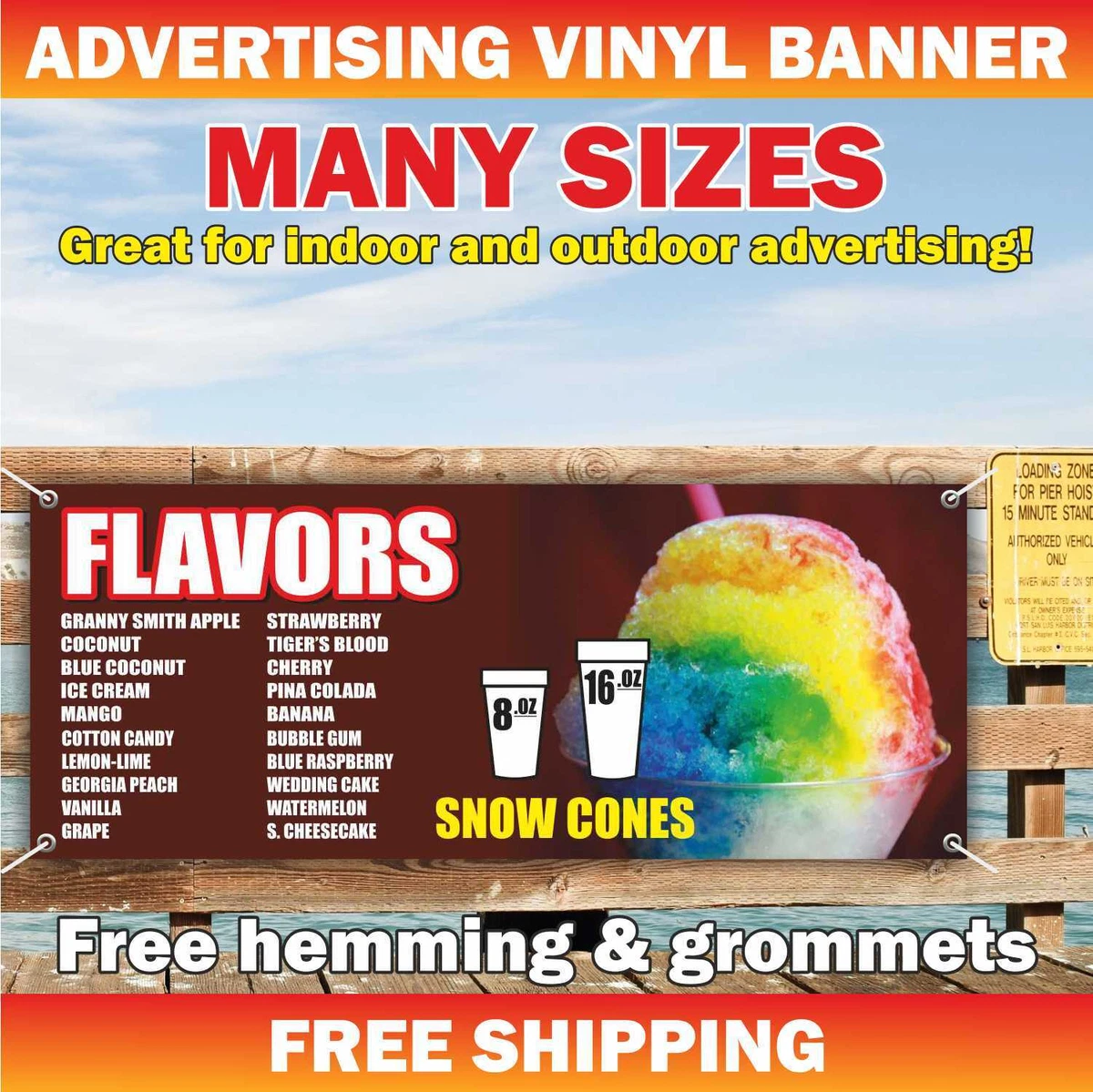 Snow Cone Signs And Banners