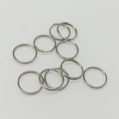 200x Split Key Ring 10mm Rhodium Small Keyrings Keys Double Loops ...
