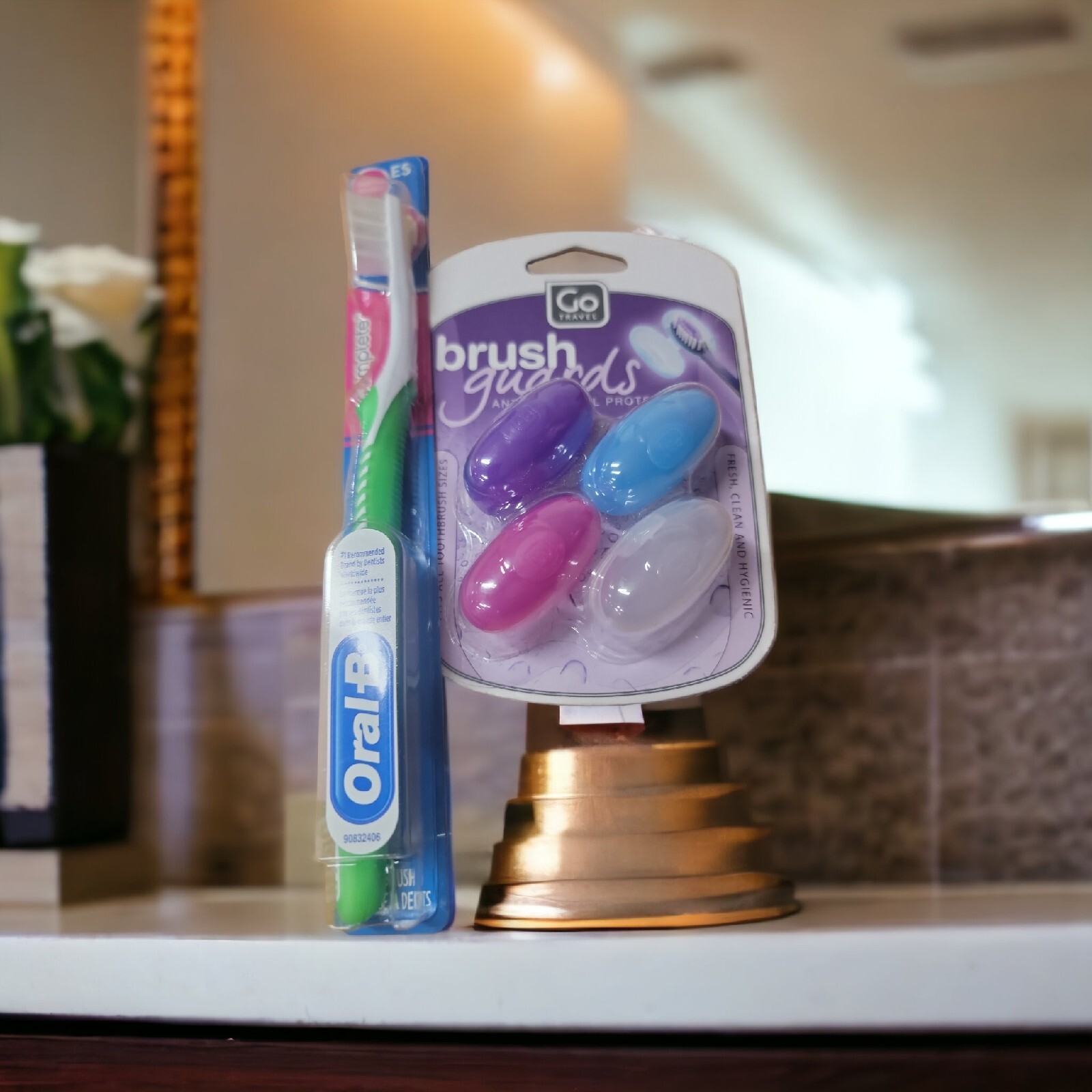 Oral B Complete Deep Clean Toothbrush Medium Power Tip Bristles + Brush ...