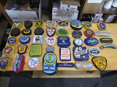 MILITARY PATCH LOT SET COLLECTION OF 39 VINTAGE AIR FORCE MARINE NAVY ...