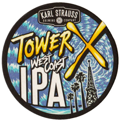 Karl Strauss Tower X West Coast IPA Beer Coaster San Diego CA | eBay
