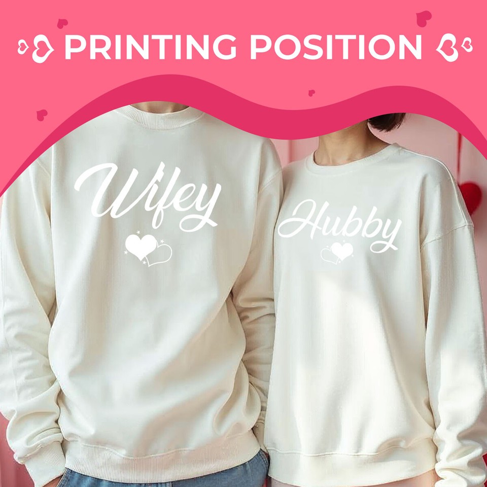 Couples Valentines Day Outfit Ideas Matching Wifey Hubby Sweatshirt ...